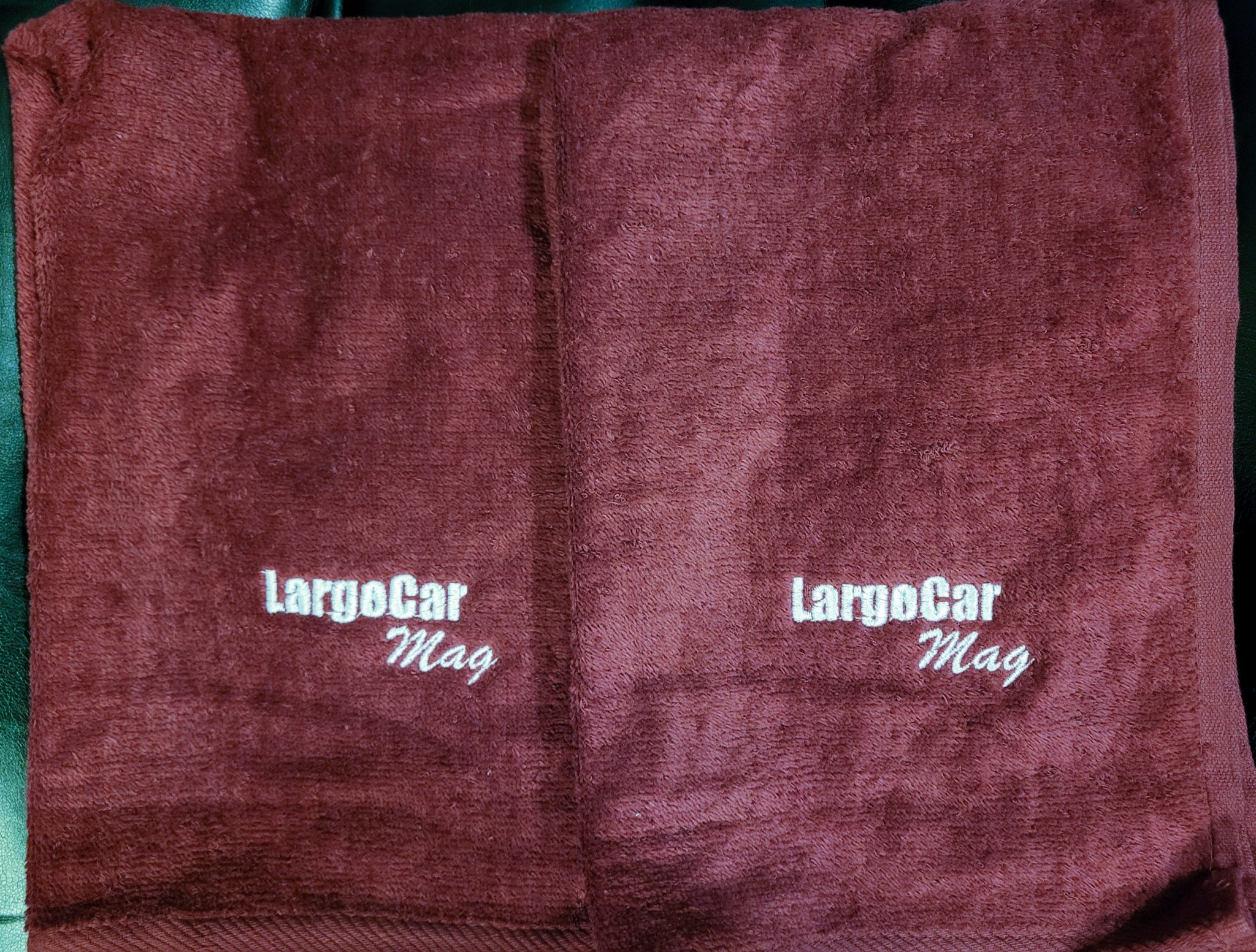 2021 LCM Towels – Burgundy/Maroon with White Text – LargeCarMag Online ...